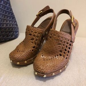 Tory Burch | Shoes | Tory Burch Leather Braided Clogs | Poshmark
